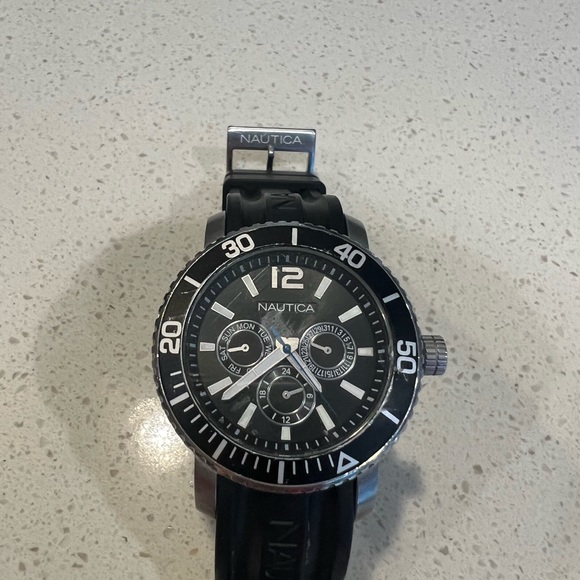 Nautica | Accessories | Nautical Mens Watch Rubber Adjustable Band Very ...